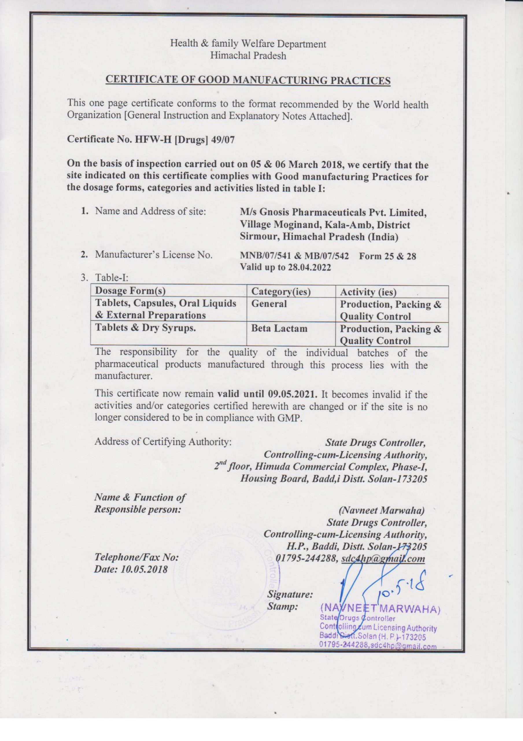 Certificate - Welcome to Gnosis